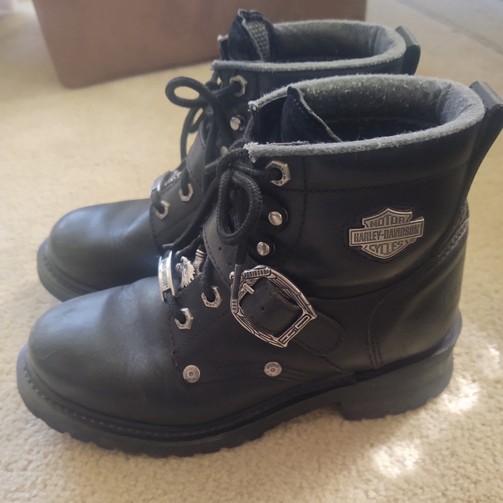 Harley Davidson Motorcycle Boots. Black - Gem